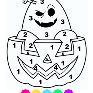 29 Halloween Themed Color by Numbers Activity - Etsy
