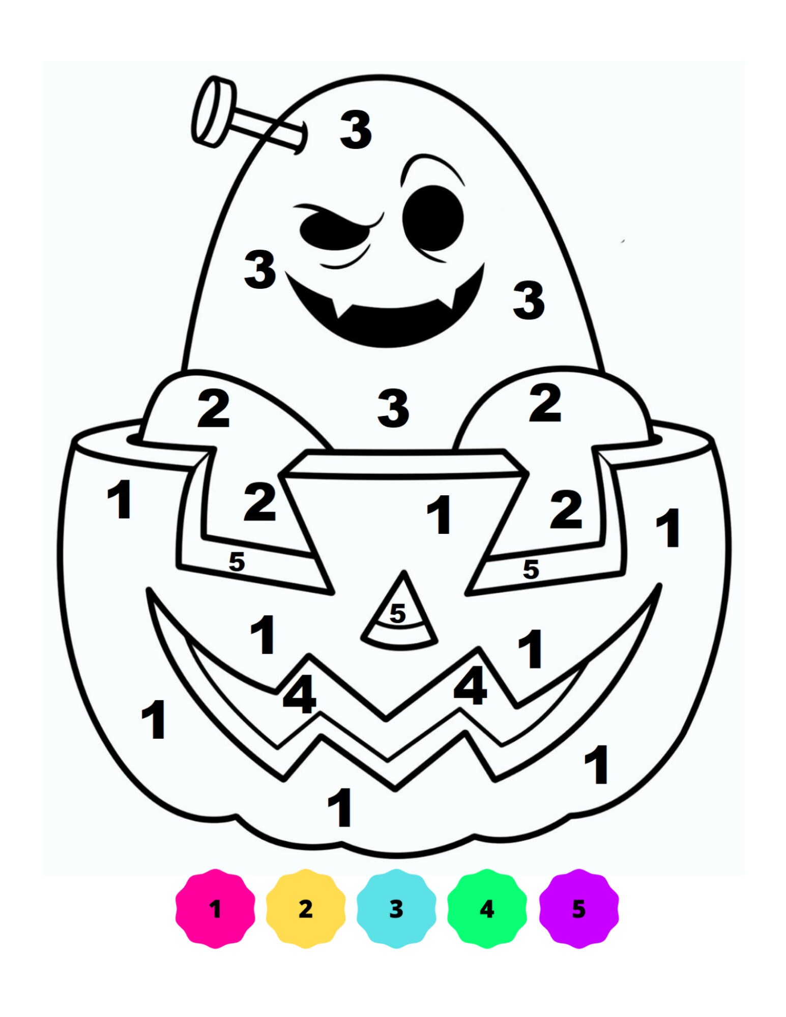 29 Halloween Themed Color by Numbers Activity - Etsy