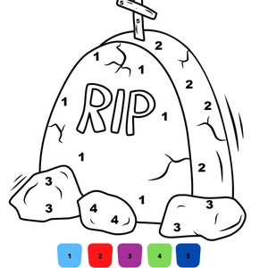 29 Halloween Themed Color by Numbers Activity - Etsy