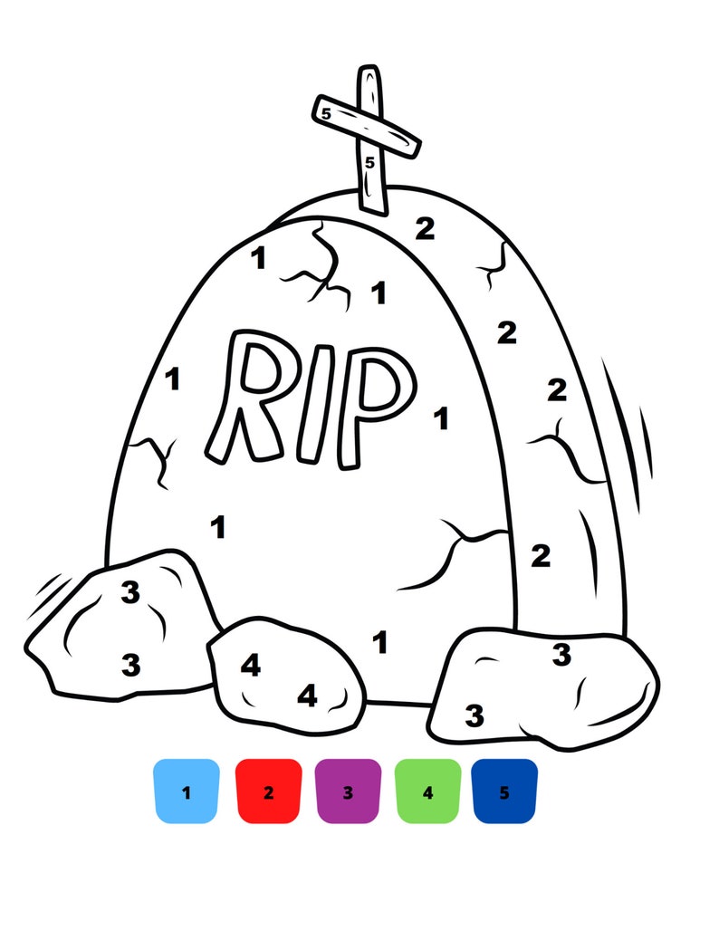 29 Halloween Themed Color by Numbers Activity - Etsy