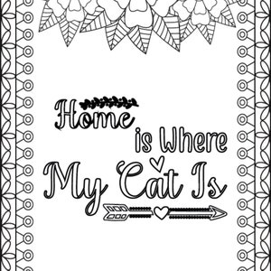 Cat Related Quotes for Coloring! 15 Pages Activity! - Etsy