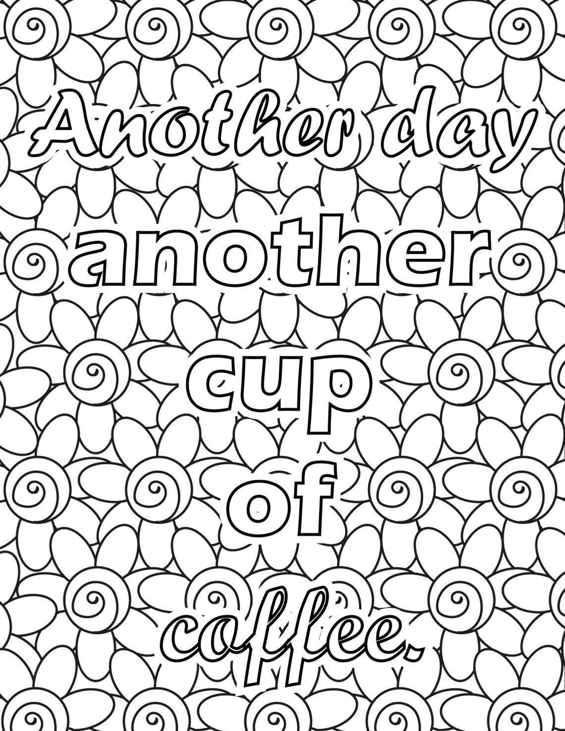 33 Pages of Coffee Themed Quotes for Coloring Fun for Adults and Coffee ...