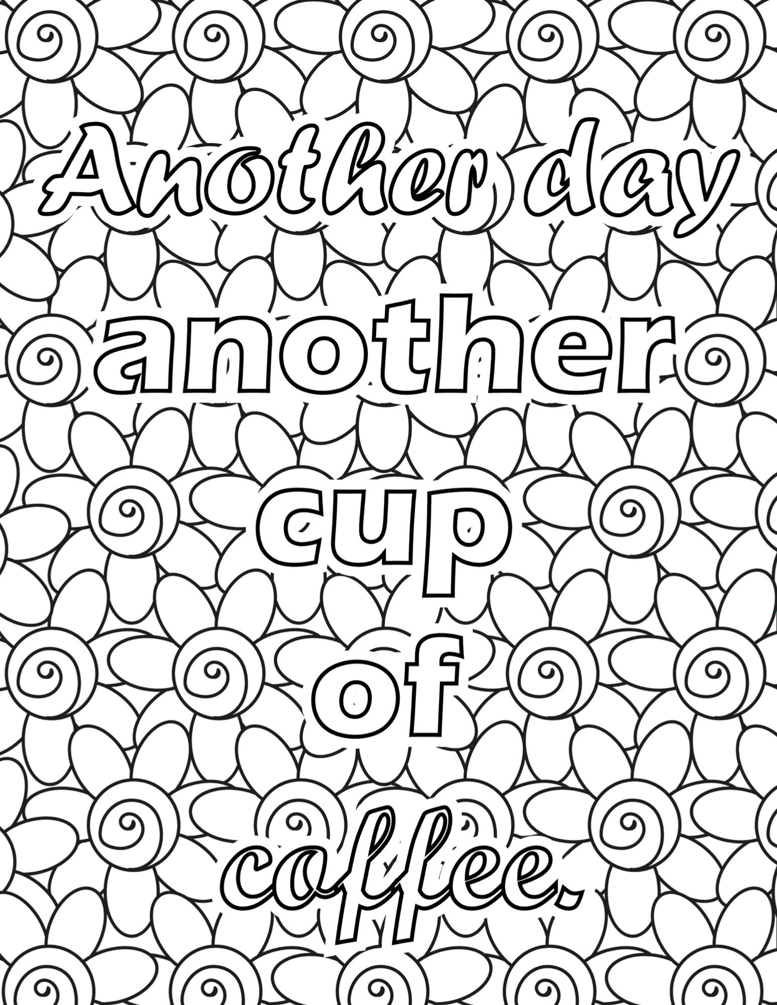 33 Pages of Coffee Themed Quotes for Coloring Fun for Adults and Coffee ...