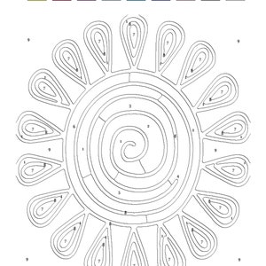 Color by Numbers Flower Worksheets - Etsy