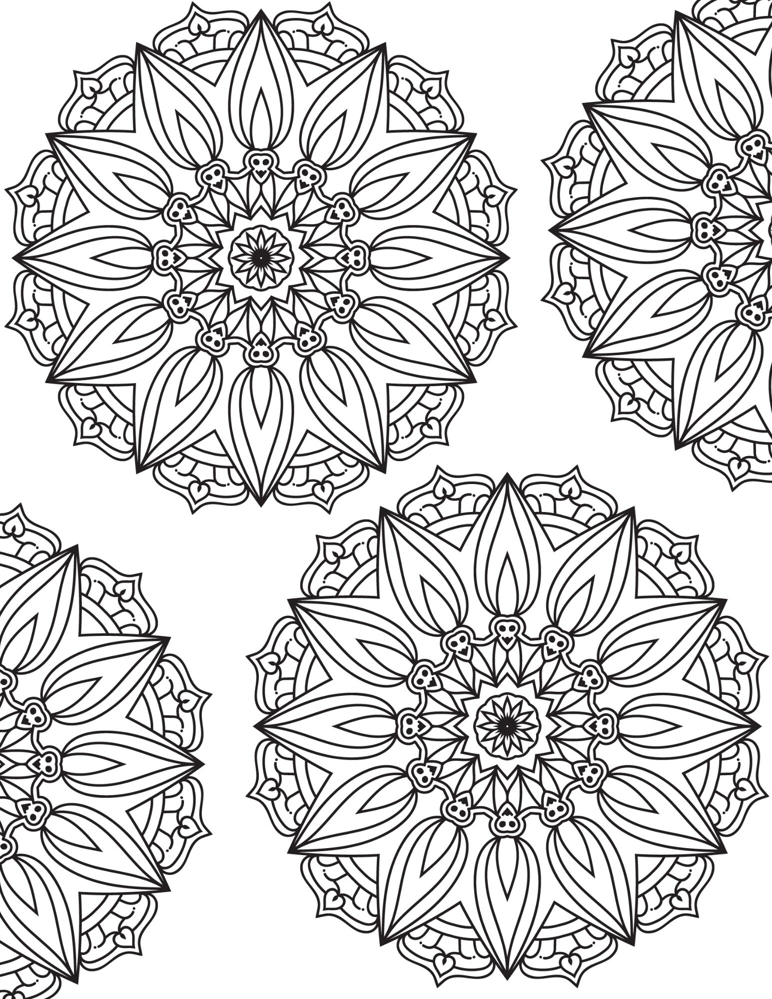 30 Mandala Coloring Pages! Fun Activity for All Ages! Digital Download ...