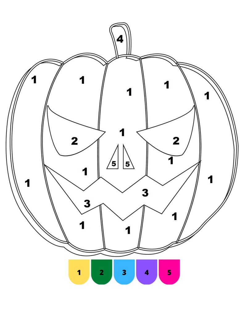 29 Halloween Themed Color by Numbers Activity - Etsy