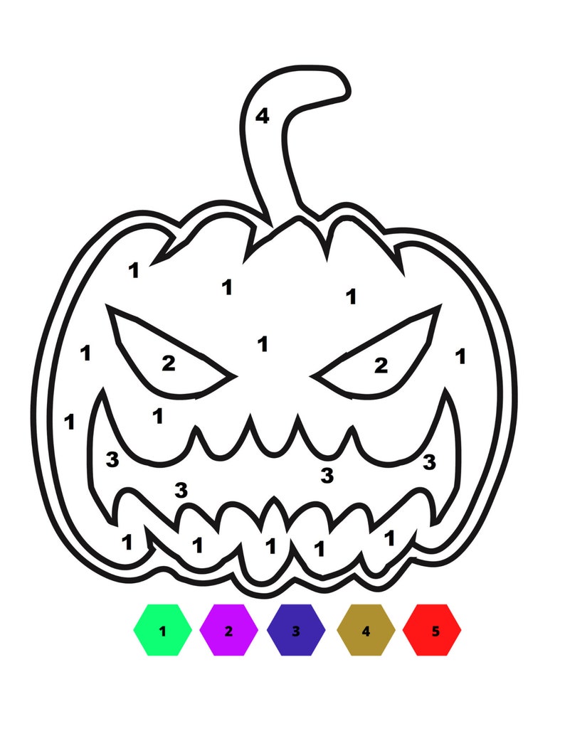 29 Halloween Themed Color by Numbers Activity - Etsy