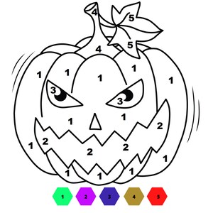 29 Halloween Themed Color by Numbers Activity - Etsy
