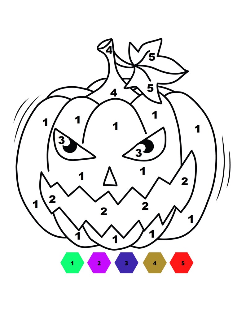 29 Halloween Themed Color by Numbers Activity - Etsy
