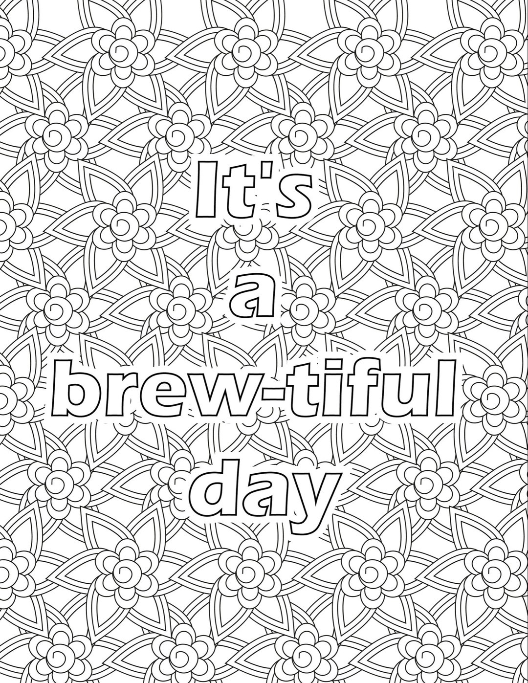 33 Pages of Coffee Themed Quotes for Coloring! Fun for Adults and ...