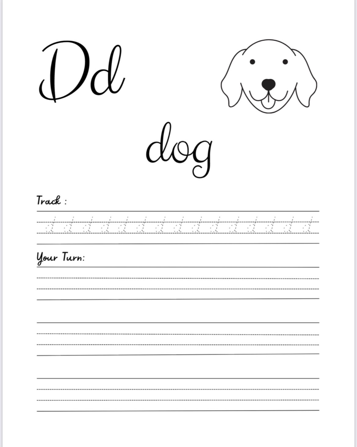 81 Pages of Cursive Handwriting Practice Worksheets! A-Z Lower and ...