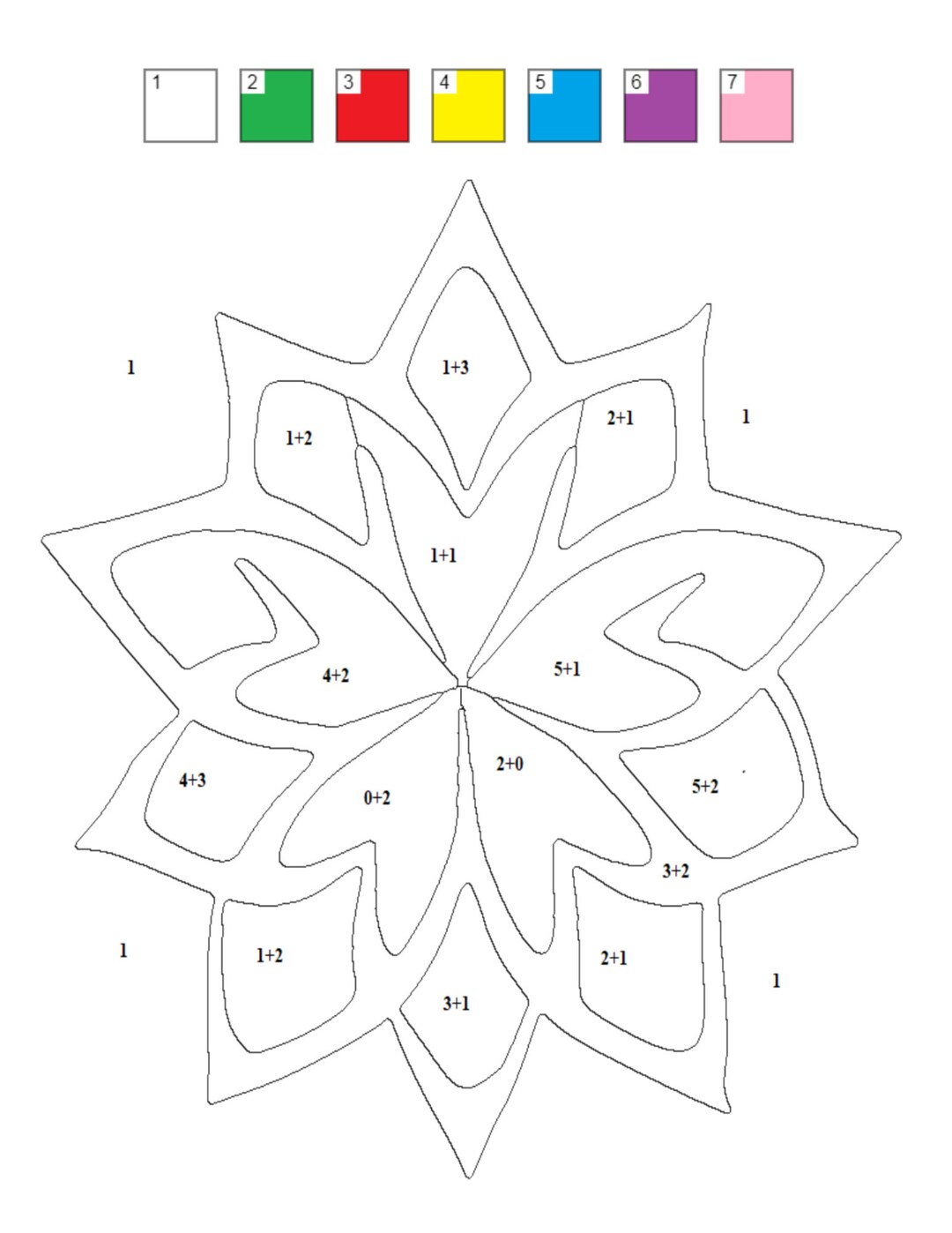 Color by Numbers Flower Worksheets - Etsy