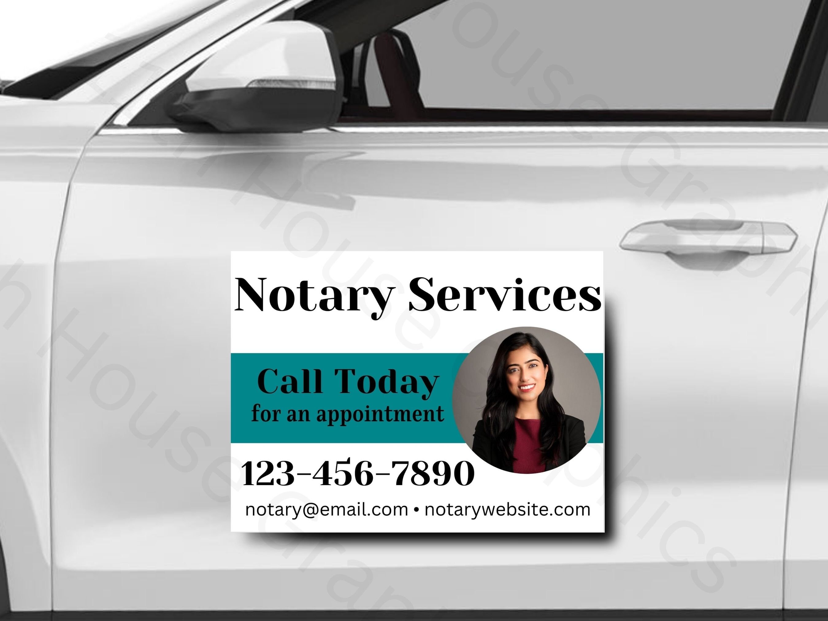 Notary Public Car Magnet - 2 Pack Custom | Mobile Notary | Loan Signing ...