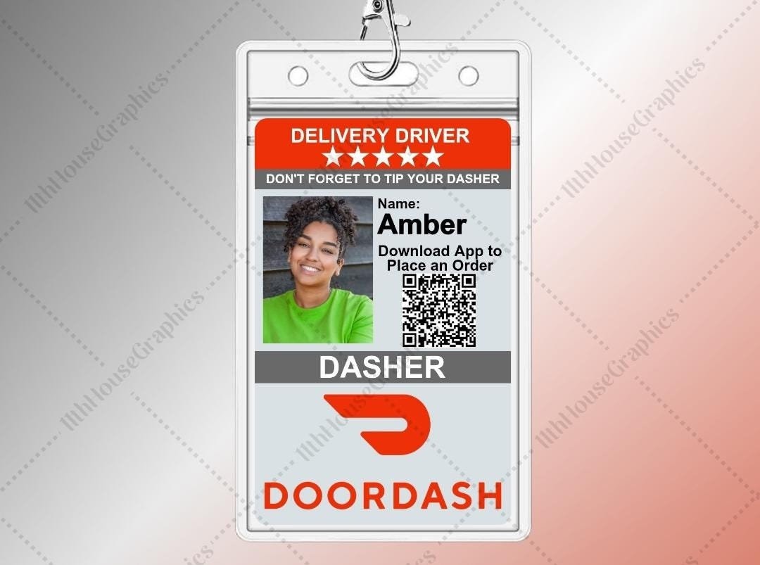 WE PRINT Doordash ID Badge | Delivery Driver Card | Gig Worker Custom ...