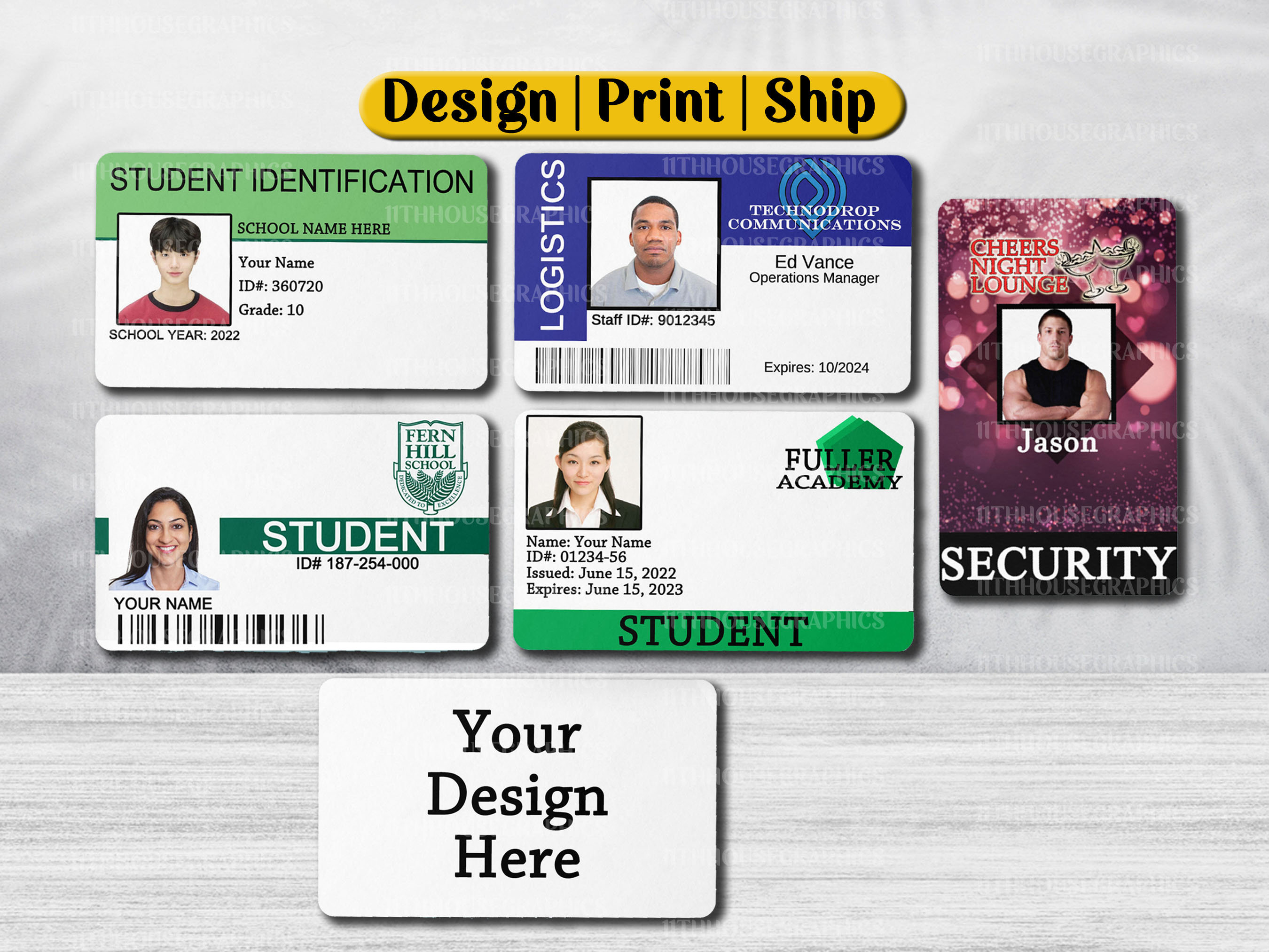 PRINT/DESIGN Custom ID Badge for Businesses | Students | Staff ...