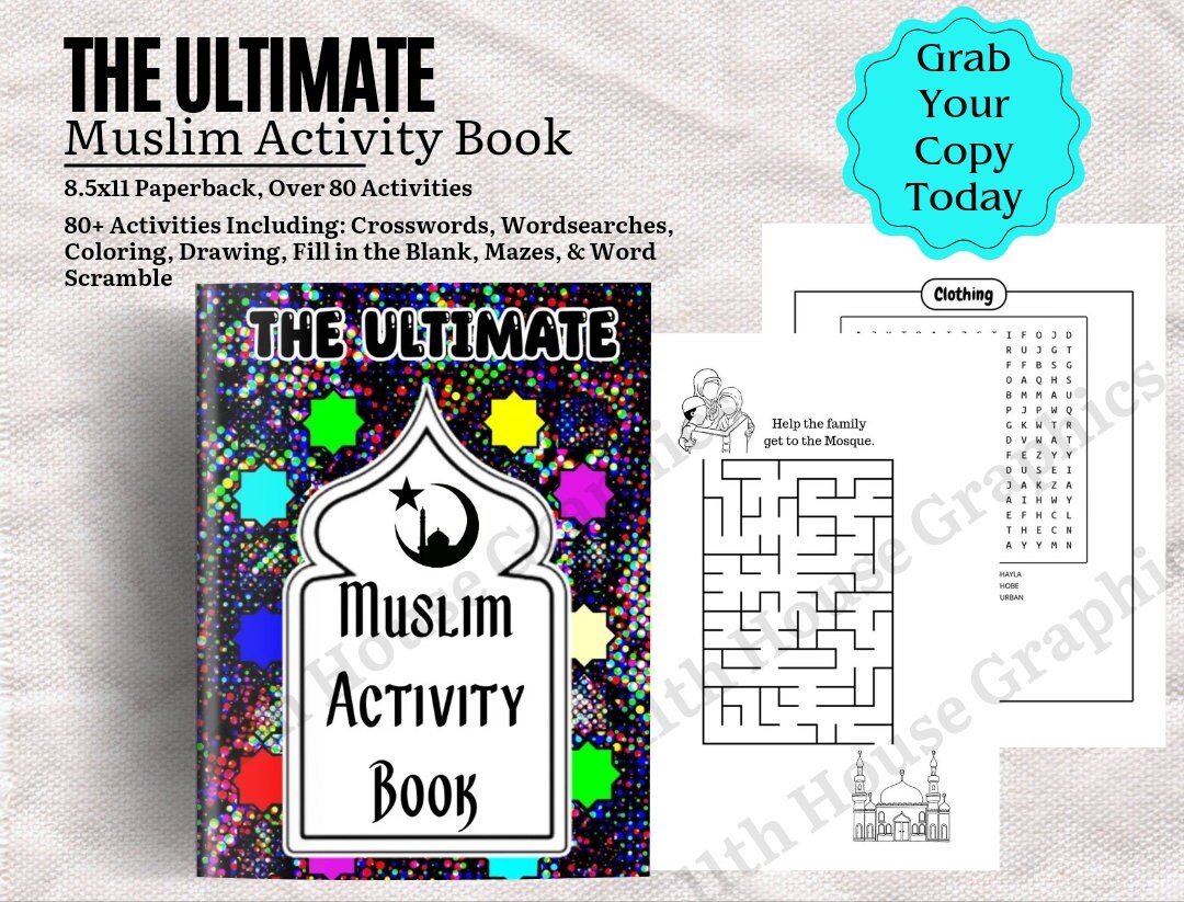 The Ultimate Muslim Activity Book | 80+ Activities | Islamic Learning ...