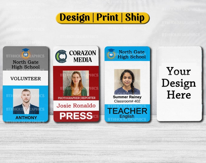 Custom ID Badge Printing, Custom Id Card, Personalized Identification ...