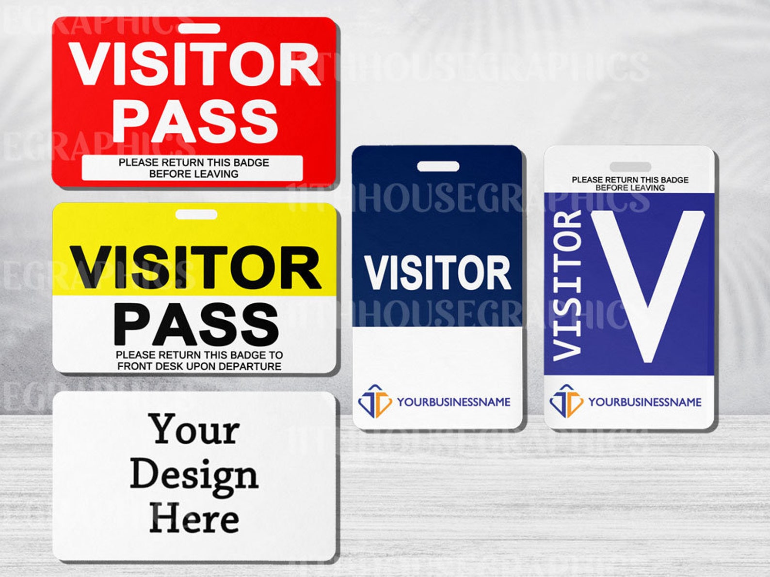 WE PRINT & DESIGN Visitor Identification Cards | Badges | Custom ...