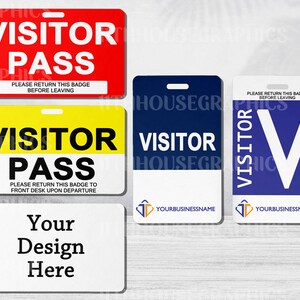 WE PRINT & DESIGN Visitor Identification Cards | Badges | Custom ...