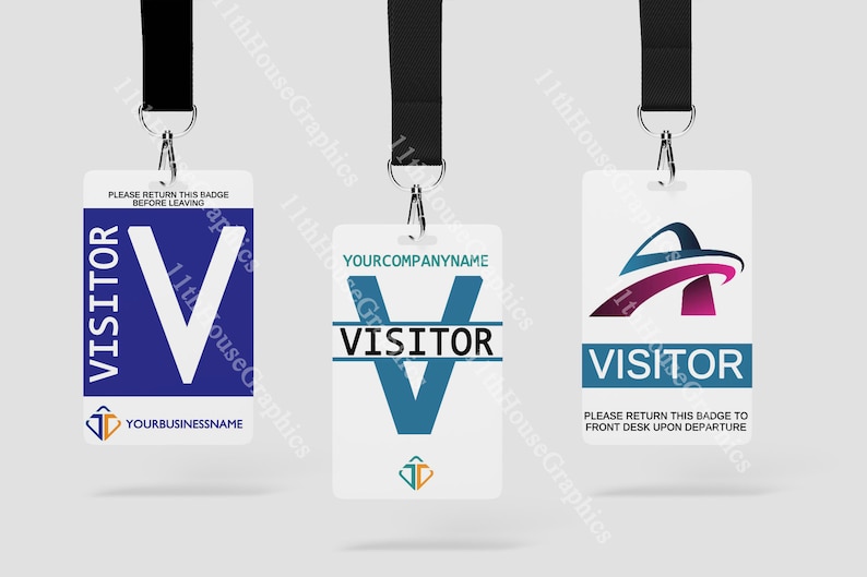 WE PRINT & DESIGN Visitor Identification Cards | Badges | Custom ...