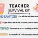 Teacher Survival Kit Printable - Etsy