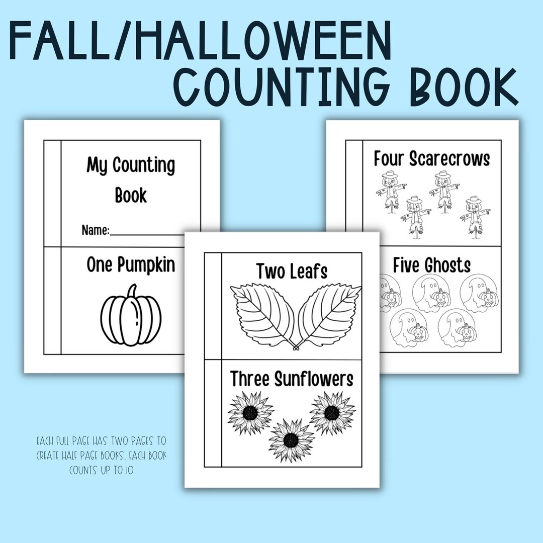 Fall/halloween Counting Book - Etsy