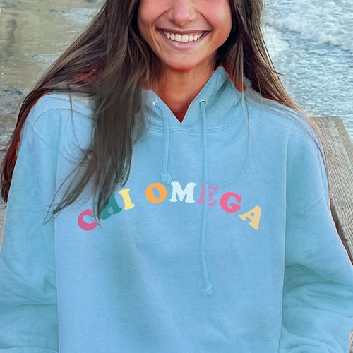 Chi Omega Colorful Text Cute Madhappy Trendy Chi O Sorority - Etsy