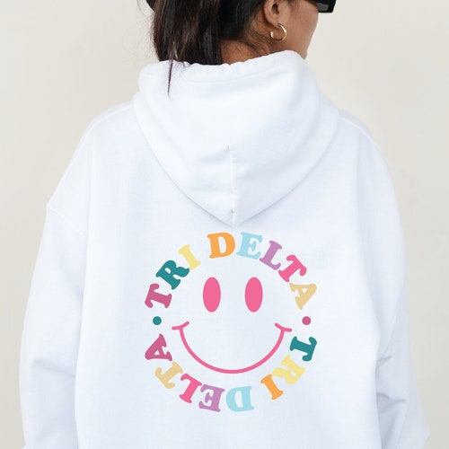 Delta Delta Delta Smiley Sorority Sweatshirt Trendy Tri - Etsy