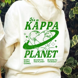 Kappa Kappa Gamma Planet Hoodie | Be Kind to the Planet Trendy Sorority ...