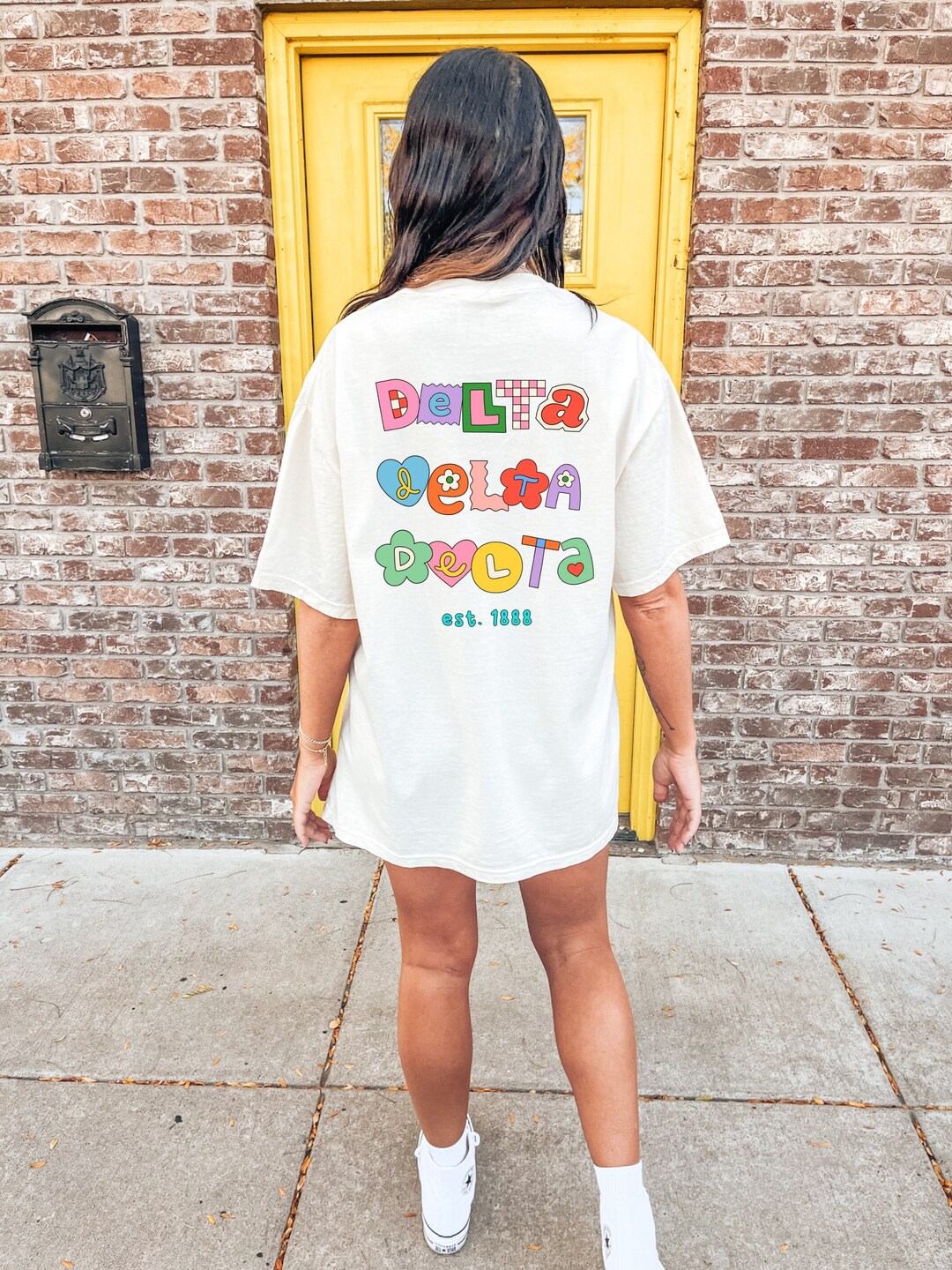 Delta Delta Delta Fun Doodle Scrapbook T-shirt | Tri Delta Trendy ...