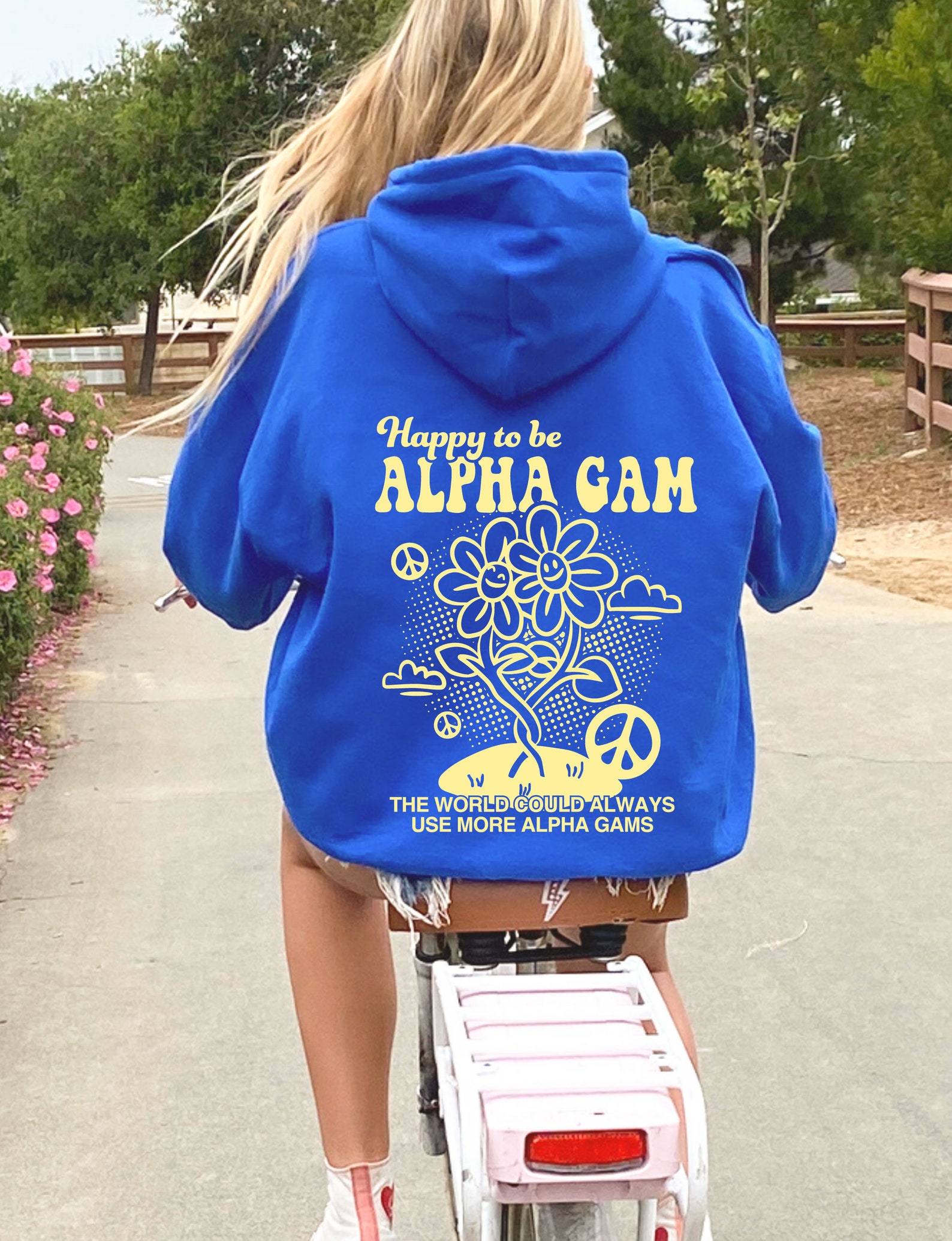 Happy to Be Alpha Gam Sorority Sweatshirt Alpha Gamma Delta - Etsy