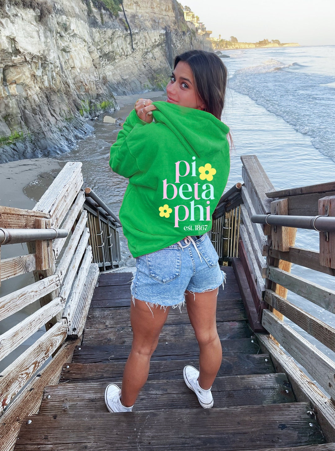 Pi Beta Phi Sweatshirt Pi Phi Custom Sorority Flower Hoodie Sorority ...