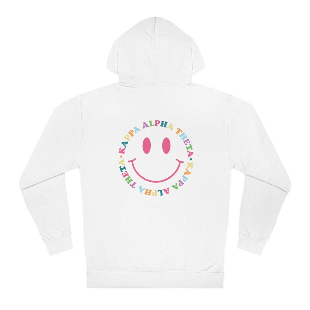 Kappa Alpha Theta Sorority Hoodie Cute Smiley Groovy Colorful Hoodie ...