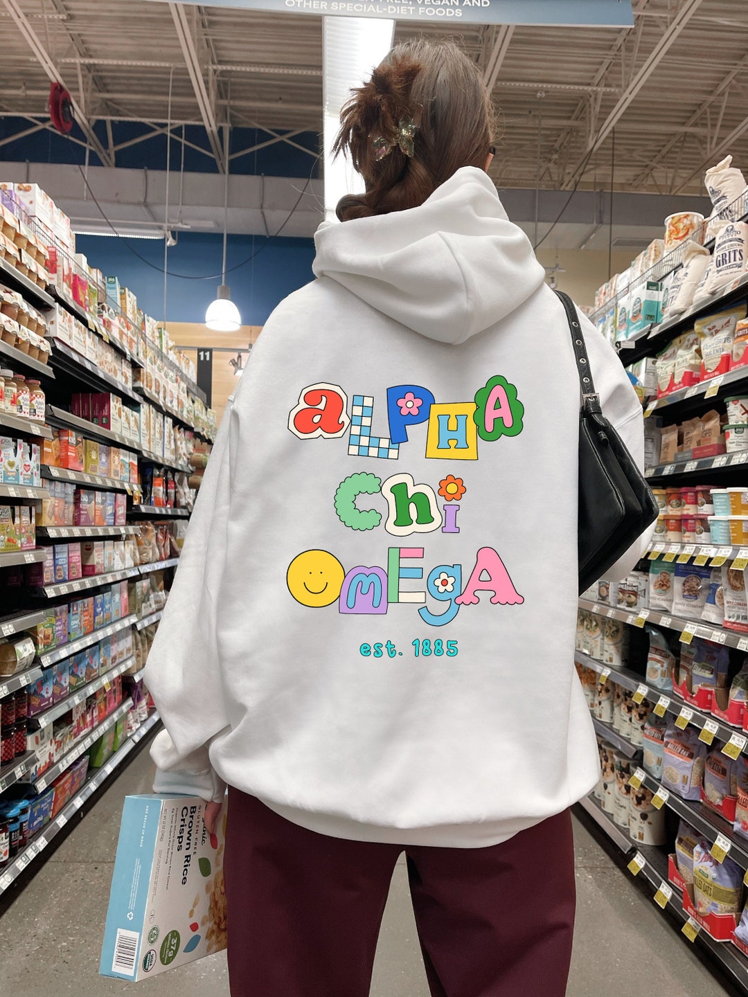 Alpha Chi Omega Fun Doodle Scrapbook Hoodie | AXO Trendy College Greek ...