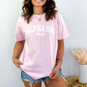 Alpha Sigma Alpha Mom Varsity College Sorority Comfy T-shirt Alpha Sig ...