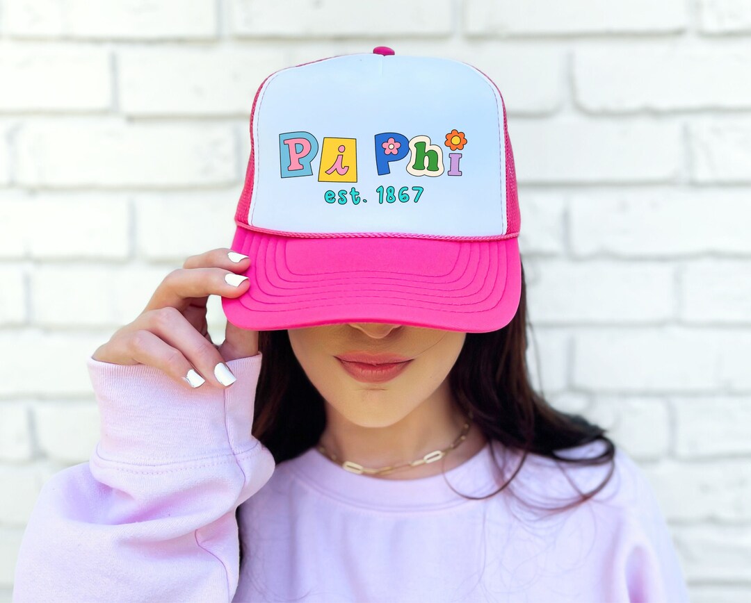 Pi Beta Phi Fun Doodle Scrapbook Trucker Hat | Pi Phi Trendy College ...