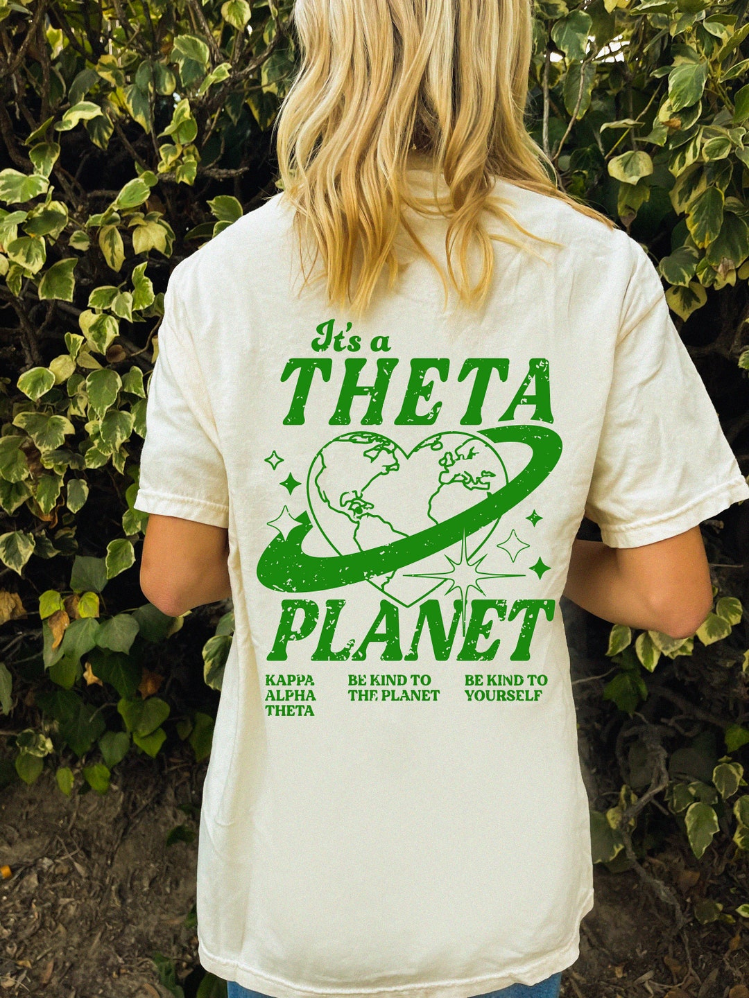 Kappa Alpha Theta Planet T-shirt | Be Kind to the Planet Trendy ...