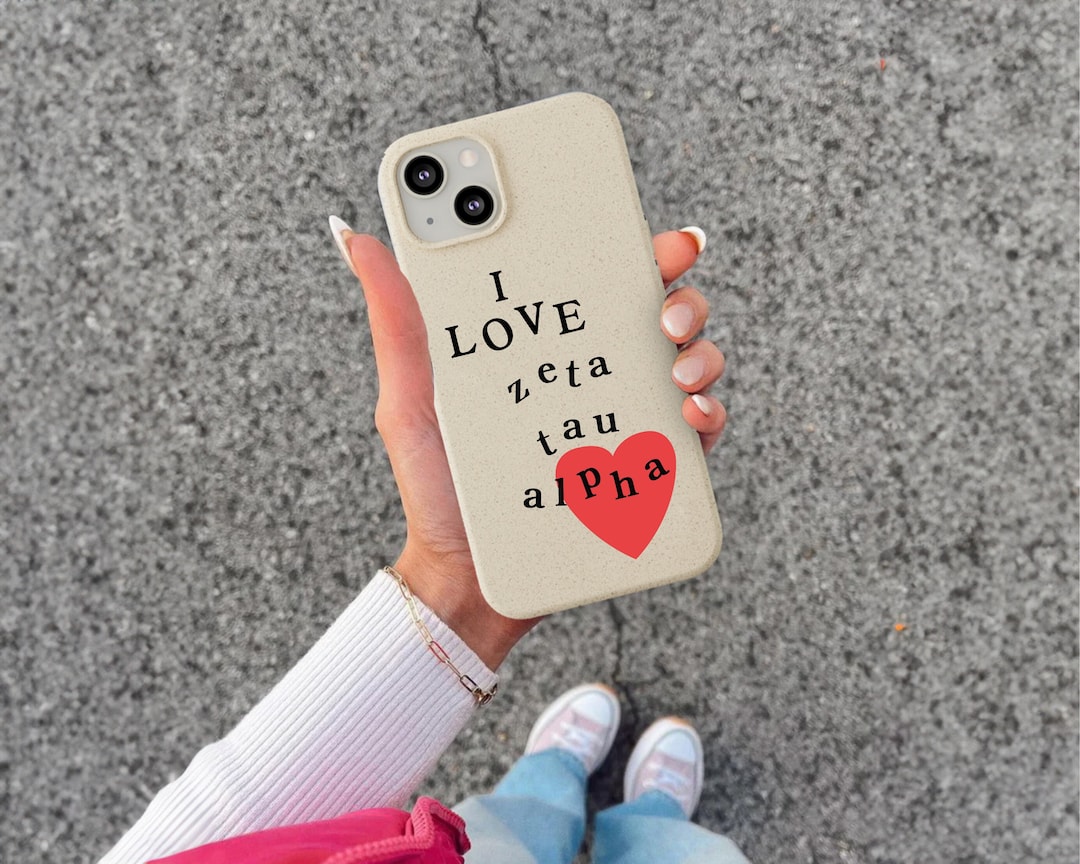 I Love Zeta Tau Alpha Phone Case | Zeta Trendy Heart iPhone Case ...