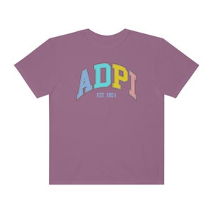 Alpha Delta Pi Varsity College Sorority Comfy T-shirt Alpha Delta ...