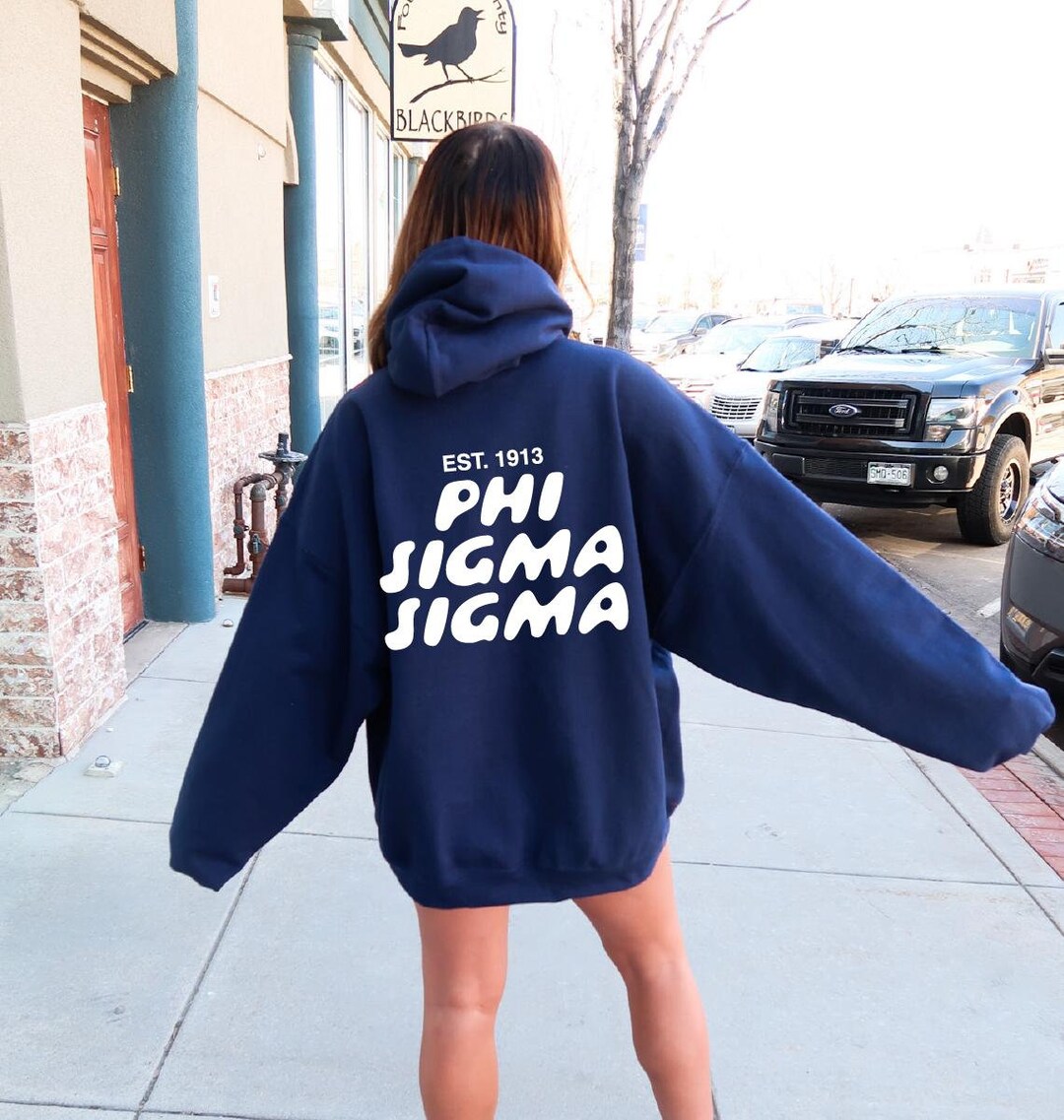 Phi Sigma Sigma Bubble Font Sorority Hoodie Phi Sig Trendy Sweatshirt ...