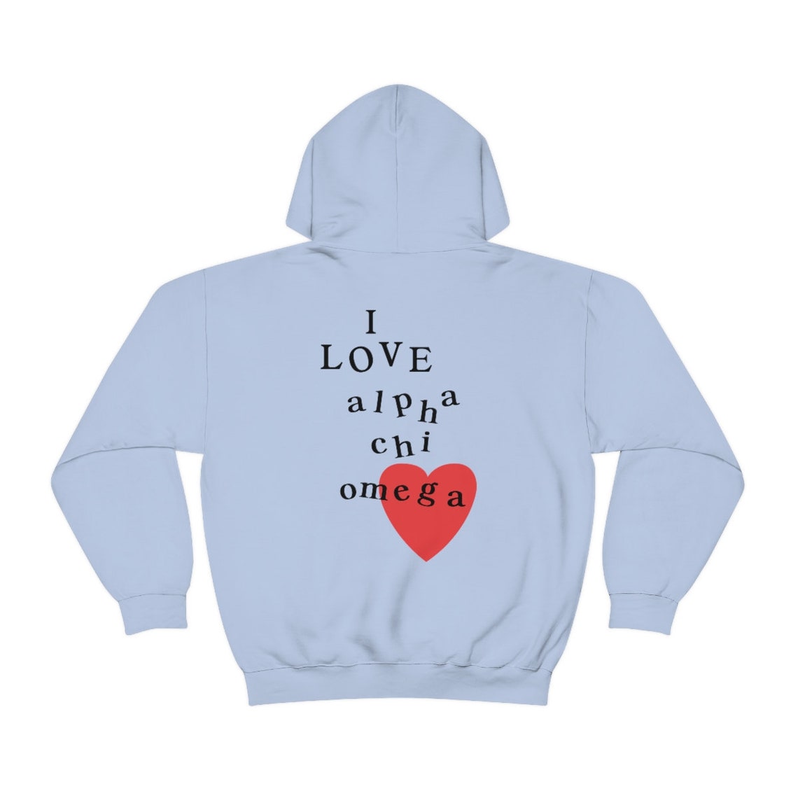 I Love Alpha Chi Omega Sorority Sweatshirt Trendy Alpha Chi - Etsy