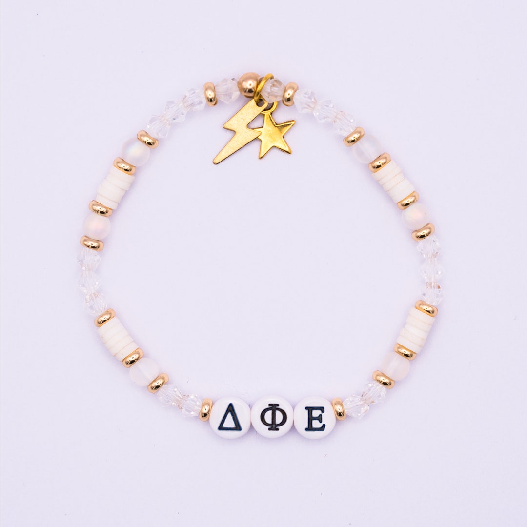 Delta Phi Epsilon Trendy Crystal Sorority Letter Bracelet Sisterhood ...