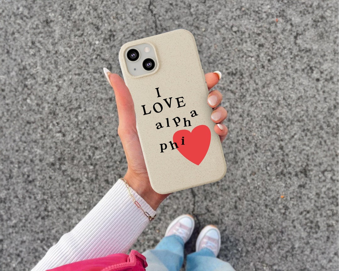 I Love Alpha Phi Phone Case | Aphi Trendy Heart iPhone Case ...