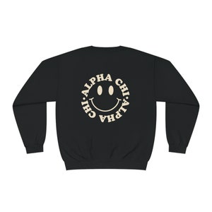 Alpha Chi Omega Smile Sorority Crewneck Sweatshirt | AXO Trendy ...
