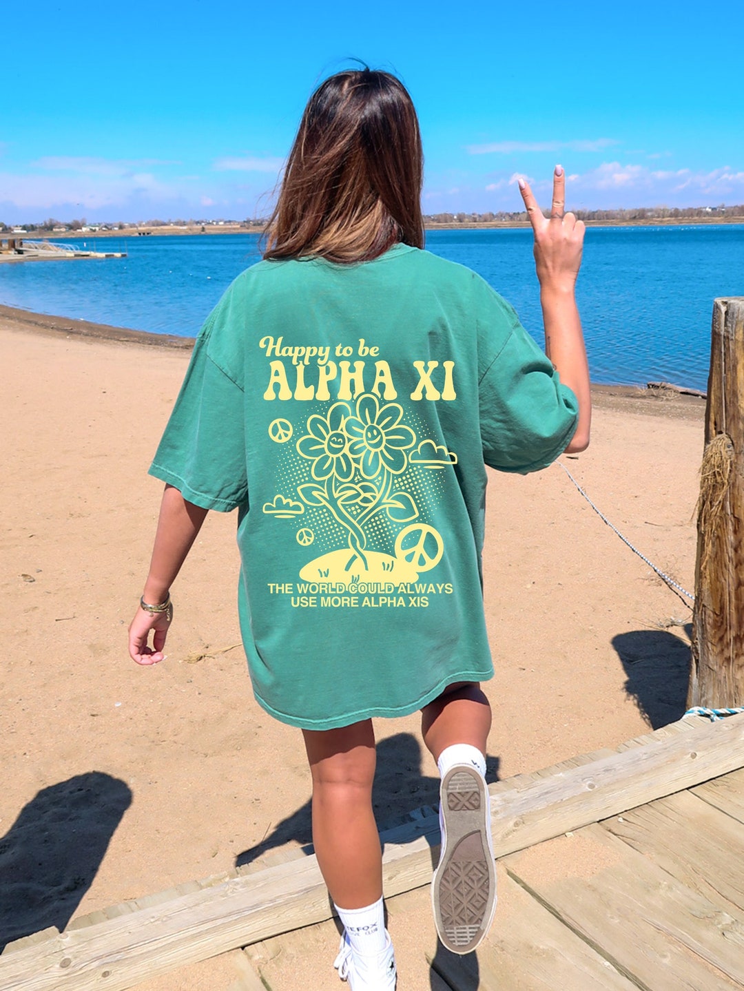 Alpha Xi Delta Happy to Be T-shirt | Alpha Xi Trendy Sorority Comfy T ...
