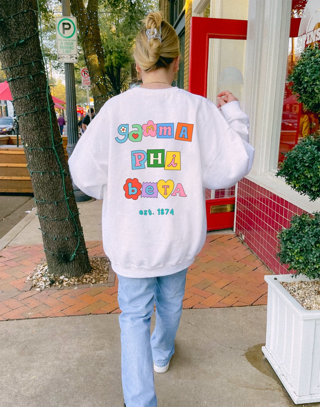 Gamma Phi Beta Fun Doodle Scrapbook Crewneck | Gphi Trendy College ...