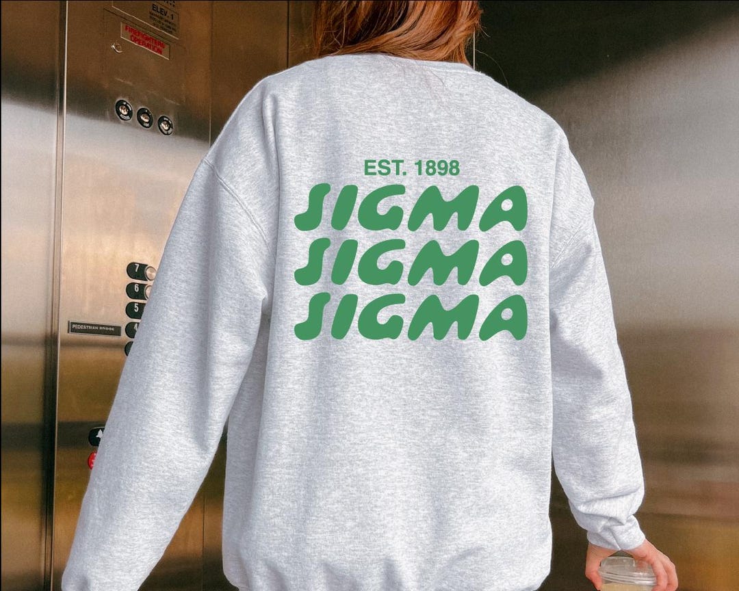 Sigma Sigma Sigma Bubble Font Sorority Crewneck Sweatshirt Tri Sigma ...