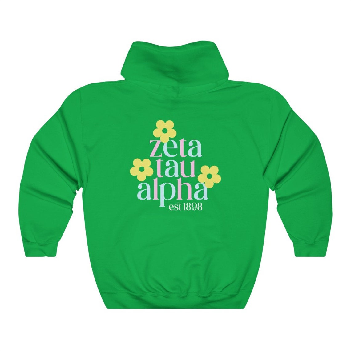 Zeta Tau Alpha Sweatshirt Zeta Custom Sorority Flower Hoodie - Etsy