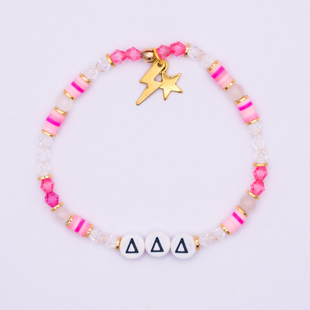 Delta Delta Delta Trendy Crystal Sorority Letter Bracelet Sisterhood ...
