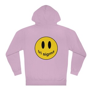 Sigma Sigma Sigma Smiley Drew Sorority Hoodie Front Logo Back Smiley ...